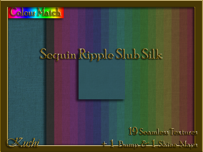Second Life Marketplace - Sequin Ripple Slub Silk Solid Seamless ...