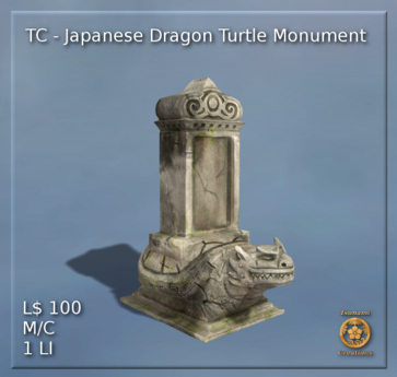 Second Life Marketplace - TC - Japanese Dragon Turtle Monument