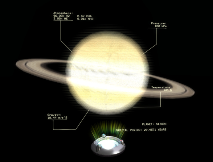 Second Life Marketplace - ~isil~ Planetarium Hologram (Saturn) COMMON