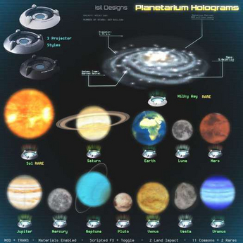 Second Life Marketplace - ~isil~ Planetarium Hologram (Saturn) COMMON