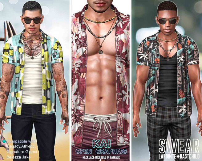 Second Life Marketplace - Shirt - Kai PRINTS