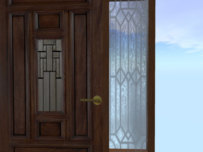 Second Life Marketplace - D 6 with Side Light, Semi Clear Etched Glass