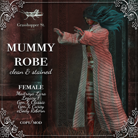 Second Life Marketplace - Grasshopper St Mummy Robe Female