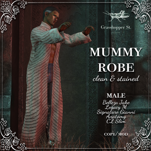 Second Life Marketplace - Grasshopper St Mummy Robe Male