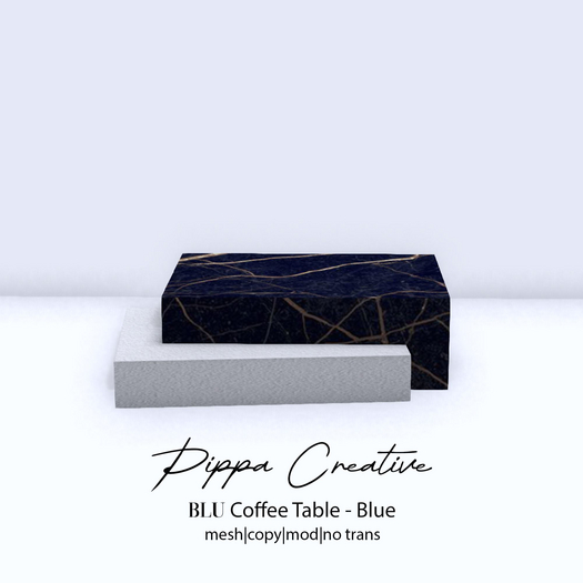 Second Life Marketplace - PC Blu Coffee Table - Blue
