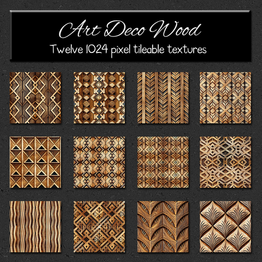 Second Life Marketplace - *Wallflowers* Art Deco Wood