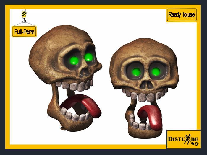 Second Life Marketplace - ::DisturbeD:: Halloween Grin Reaper Skull ...