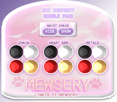 Second Life Marketplace - #MEWSERY Kat Bodysuit {#5 Silk.Pink} - Rigged ...