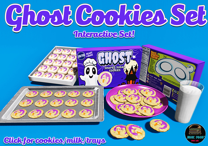 Second Life Marketplace - Junk Food - Ghost Cookies Set