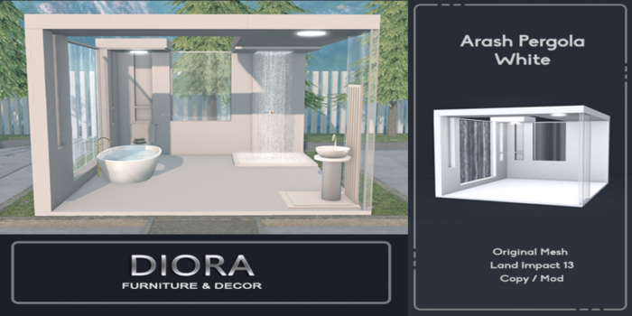 Second Life Marketplace - DIORA Arash Gazebo White