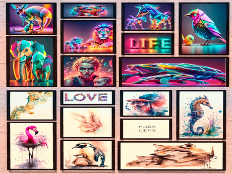 Second Life Marketplace - LOP Animals & Pure Life Frame Decorations