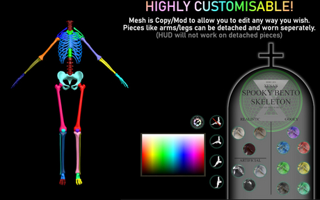 Second Life Marketplace - [XEN] ~ Spooky Bento Skeleton DEMO