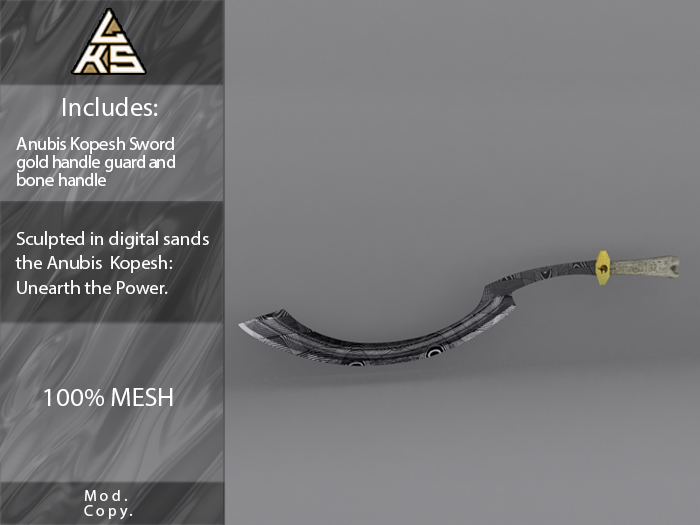 Second Life Marketplace - Anubis Kopesh Sword LKS