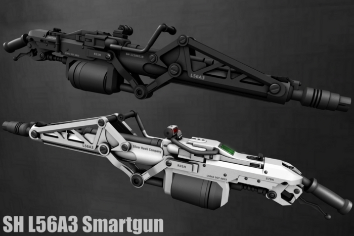 Second Life Marketplace - SH RP Prop Gun - L56A3 Smartgun (Female Version)