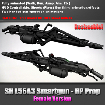 Second Life Marketplace - SH RP Prop Gun - L56A3 Smartgun (Female Version)