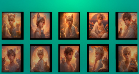Second Life Marketplace - Set 10 pics Furry Cat Boys