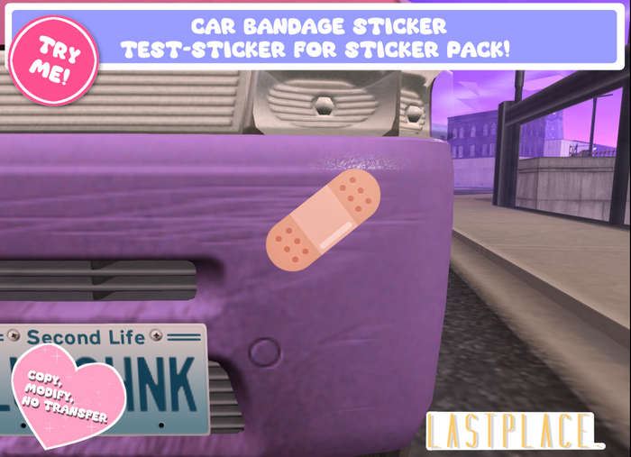 Second Life Marketplace - [lastplace.] Car Bandage Sticker