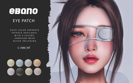 Second Life Marketplace - Ebano-Eye Patch(PINK)