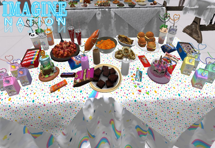 Second Life Marketplace - Imagine Kids Buffet Table