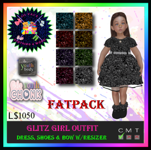 Second Life Marketplace - *LVD* Glitz Girl Fatpack - Bebe Youth & Chonk!