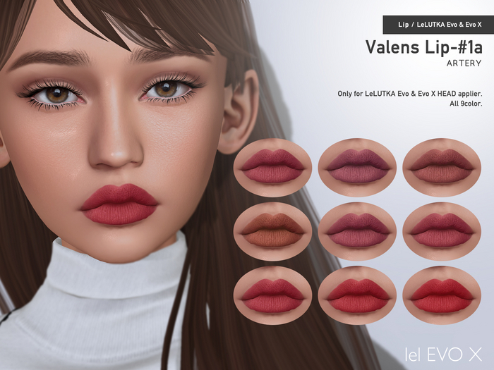 Second Life Marketplace - ARTERY // Valens Lip-#1a ( LeLUTKA applier )
