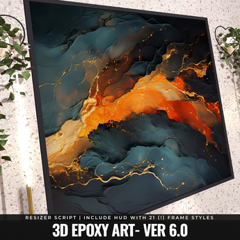 Second Life Marketplace - [YAN] Modern square frame - 3d epoxy 6.0