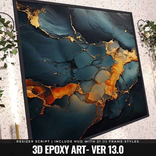 Second Life Marketplace - [YAN] Modern square frame - 3d epoxy 13.0