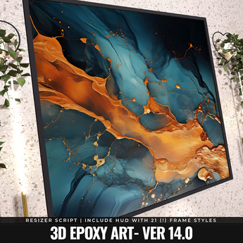 Second Life Marketplace - [YAN] Modern square frame - 3d epoxy 14.0