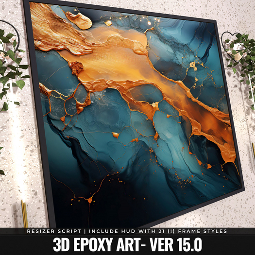 Second Life Marketplace - [YAN] Modern square frame - 3d epoxy 15.0