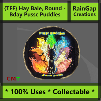 Second Life Marketplace - {TFF} Hay Bale, Round - Bday PussC Puddles ...