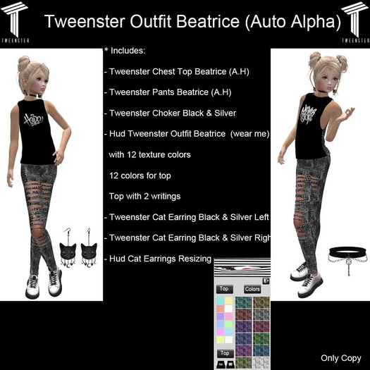 Second Life Marketplace - Tweenster Outfit Beatrice (Auto Alpha)