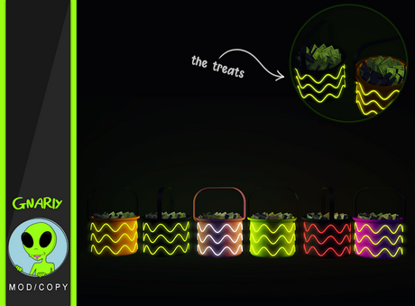 Second Life Marketplace - Gnarly. - Treat From Trickin' Bucket Neon - Slime