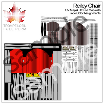 Second Life Marketplace - Trompe Loeil Full Perm - Reiley Chair [mesh]