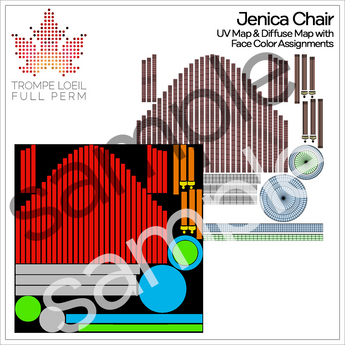 Second Life Marketplace - Trompe Loeil Full Perm - Jenica Chair [mesh]