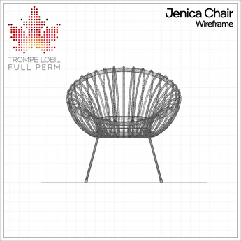 Second Life Marketplace - Trompe Loeil Full Perm - Jenica Chair [mesh]