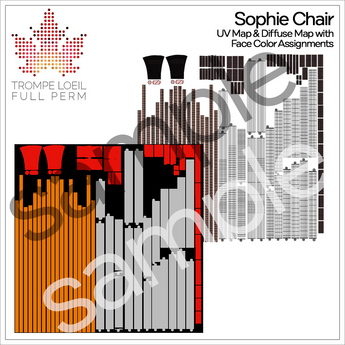 Second Life Marketplace - Trompe Loeil Full Perm - Sophie Chair [mesh]