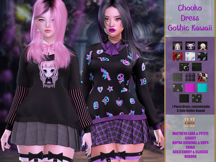 Second Life Marketplace - [hh] Chouko Dress Gothic Kawaii