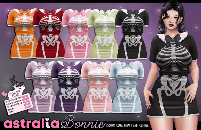 Second Life Marketplace - Astralia // Bonnie Skirt and Top (FATPACK)