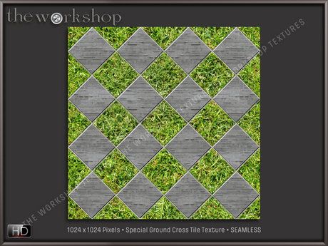 Second Life Marketplace - SPECIAL CROSS TILE GROUND TEXTURE SET - 01
