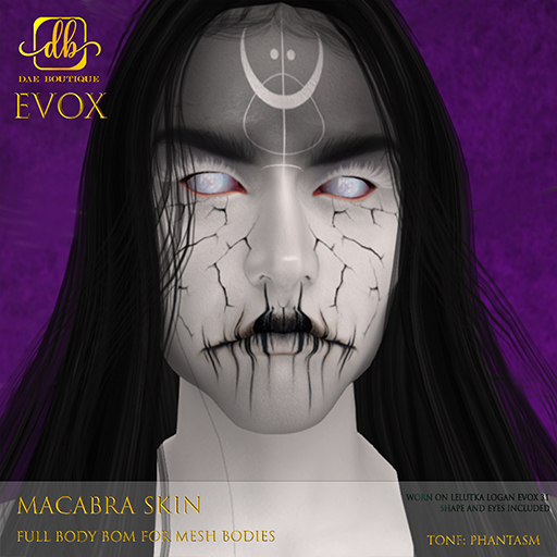 Second Life Marketplace - MACABRA SKIN EVOX FULL BODY BOM PHANTASM
