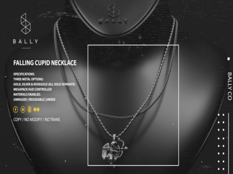 Second Life Marketplace - 'BALLY' Fallen Cupid Necklace Silver