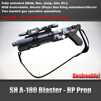 Second Life Marketplace - SH RP Prop Gun - A-180 Blaster