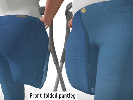 Second Life Marketplace - PENNY Jeans for Amputees (MID length) DEMO