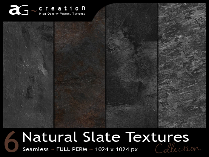 Second Life Marketplace - ~AG~ Creation ~ Natural Slate Textures Full Perm