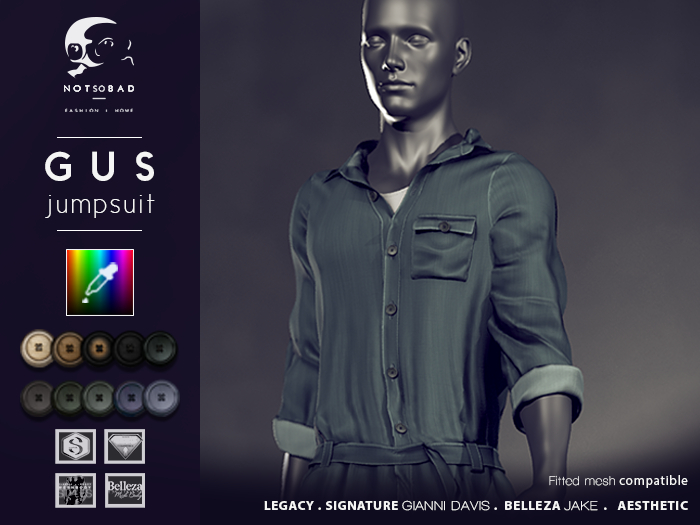 Second Life Marketplace - not so bad . mesh . GUS jumpsuit . moss
