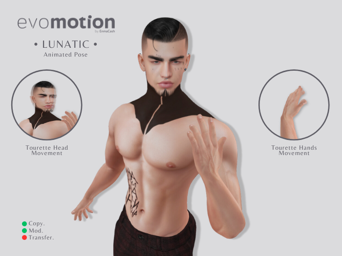 Second Life Marketplace - evomotion - Lunatic Animated Pose. [Boxed]