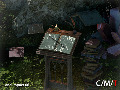 Second Life Marketplace - "Killer's" Wizard Book Stand (Touch To Fly Books)
