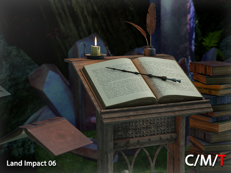 Second Life Marketplace - "Killer's" Wizard Book Stand (Touch To Fly Books)