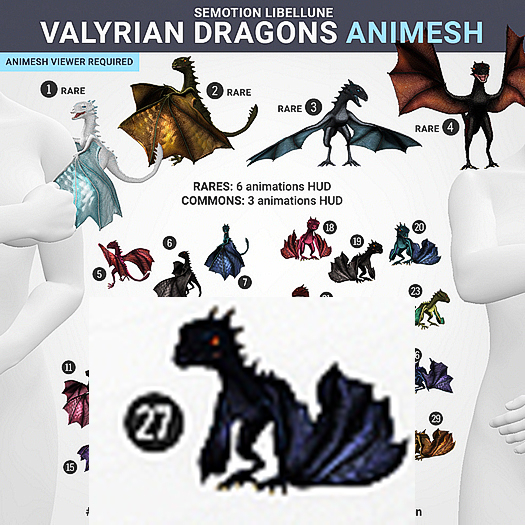 Second Life Marketplace - SEmotion Libellune Valyrian Dragons #27