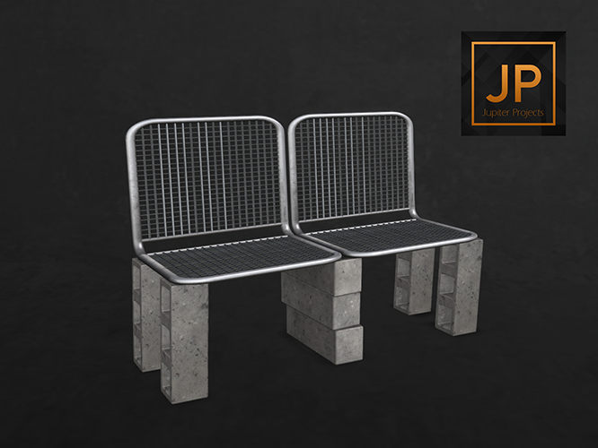 Second Life Marketplace - 5.THE BRONX OLD SCHOOL (CONCRETE BENCH)